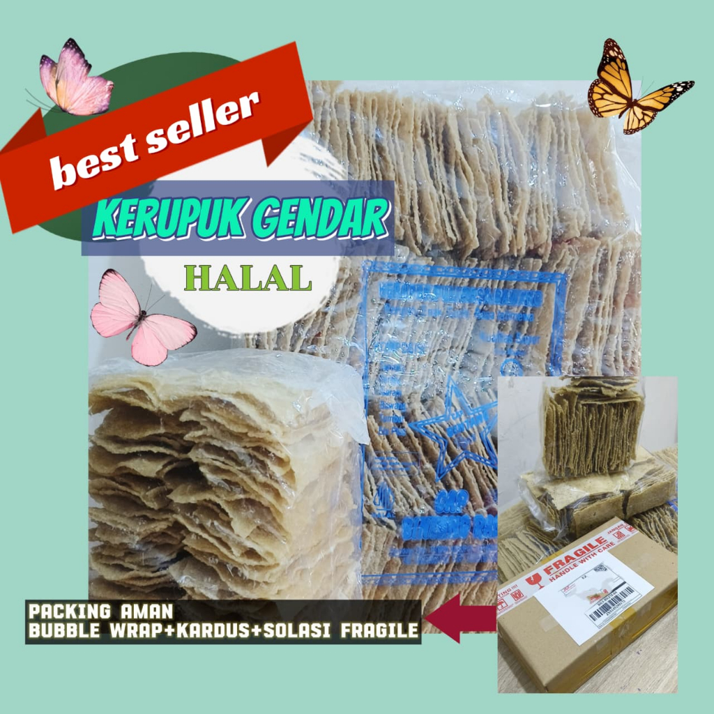 Jual 1kg Kerupuk Gendar, Kerupuk nasi, Kerupuk puli, kerupuk lempeng ...