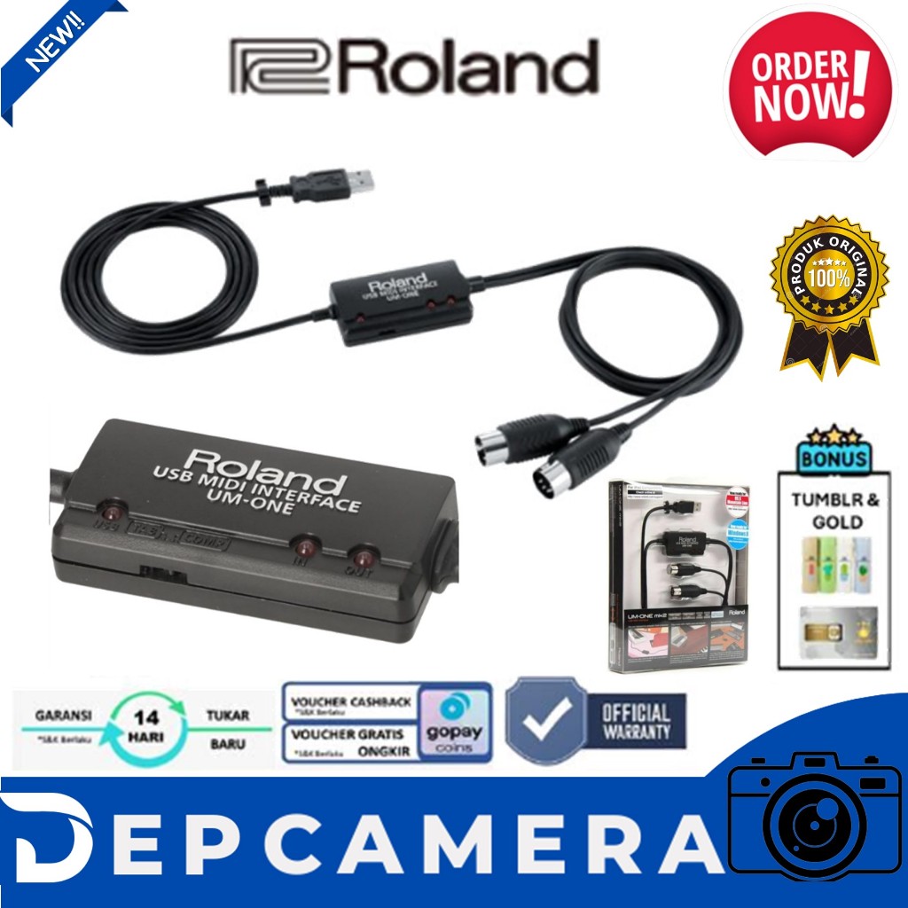Jual Roland UM-ONE Mk2 USB MIDI Interface for High-performance FPT ...