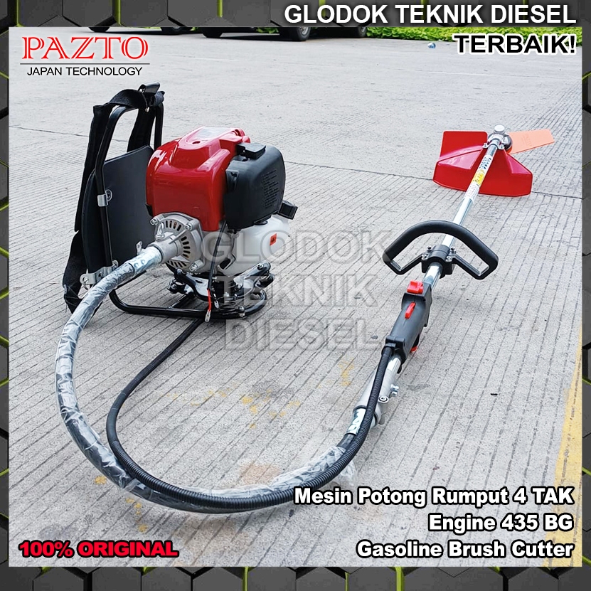 Jual Backpack Brush Cutter Machine 4 Stroke 435 Gasoline Engine Mesin ...