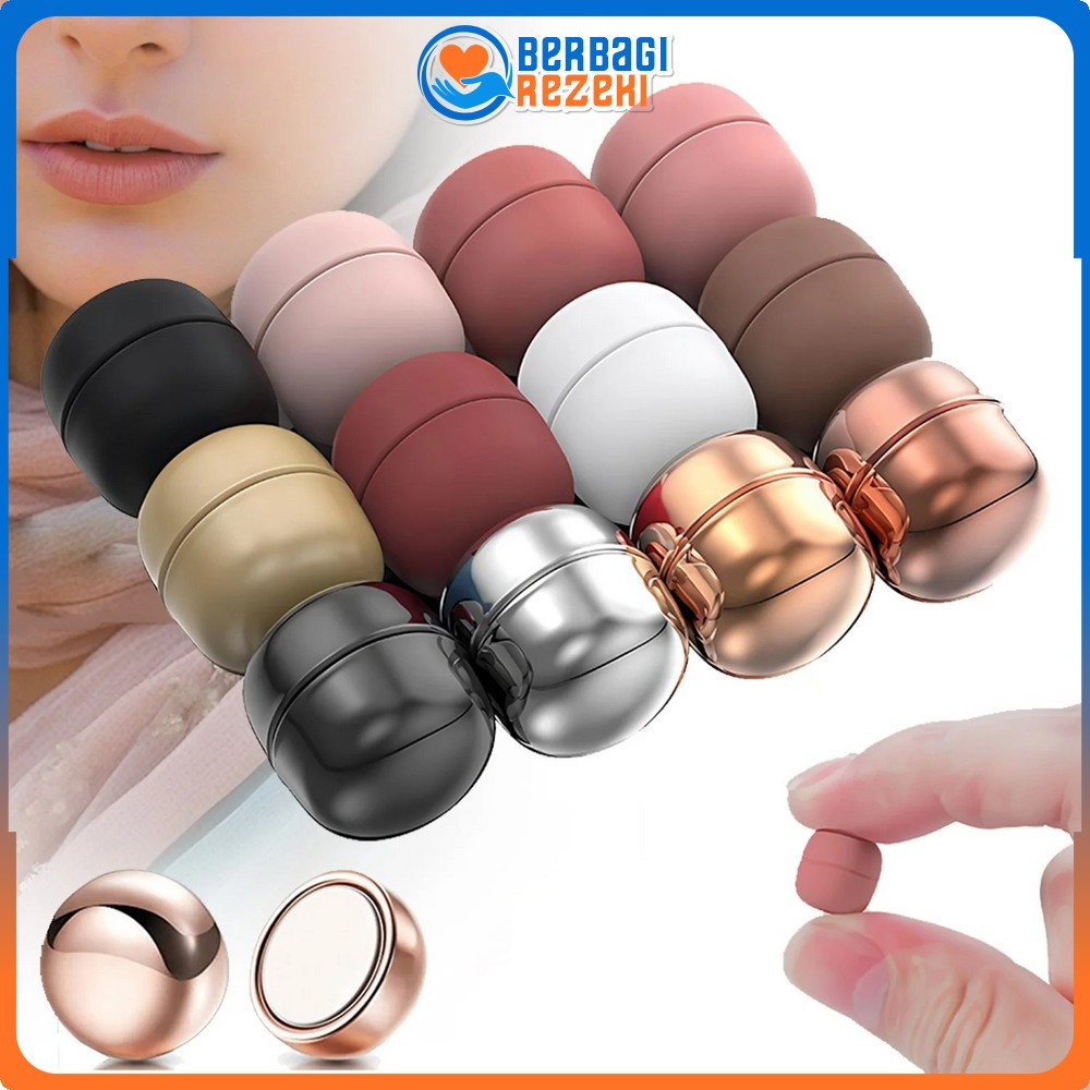 Jual Pin Magnet Hijab Bulat Mini Klip Aksesoris Syal Selendang Muslim ...