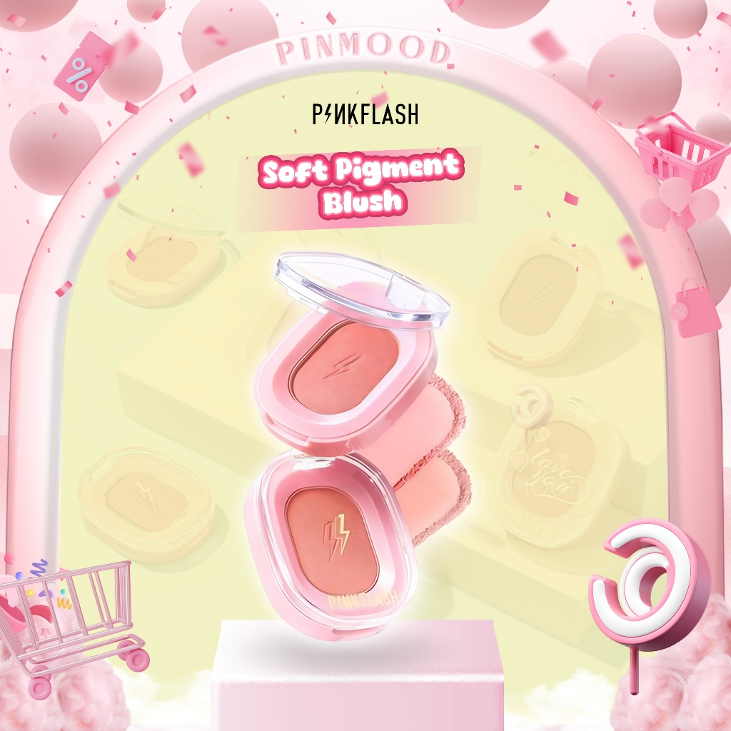 Jual PINKFLASH - SOFT PIGMENT BLUSH ( PF-F01 ) - Oh My Honey Blush Soft ...