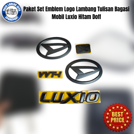 Jual Paket Set Emblem Logo Lambang Tulisan Bagasi Mobil Luxio Hitam ...