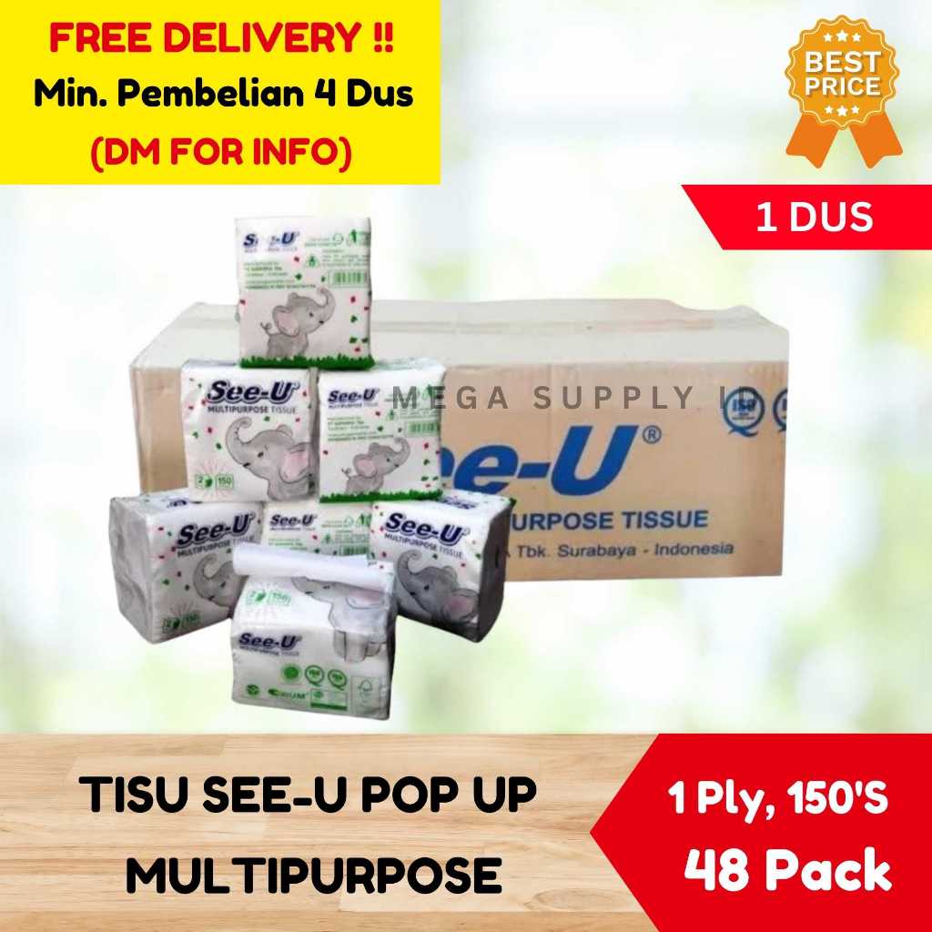 Jual [GROSIR] TISU / TISSUE SEE U POP UP GAJAH 150'S | MULTIPURPOSE SEE ...