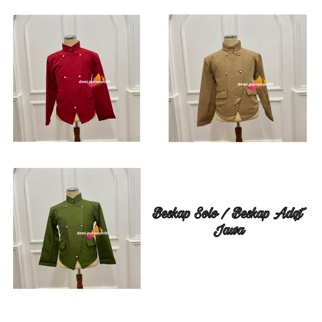 Jual (Beskap Solo) Beskap Adat Jawa - Tradisional / Beskap Pagar Bagus ...