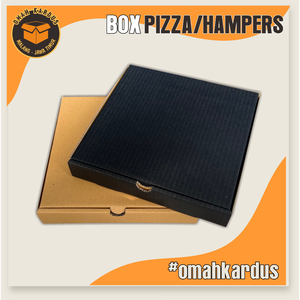 Jual Box Pizza/Hampers 23x23x4 cm / kardus box polos / kardus hampers ...