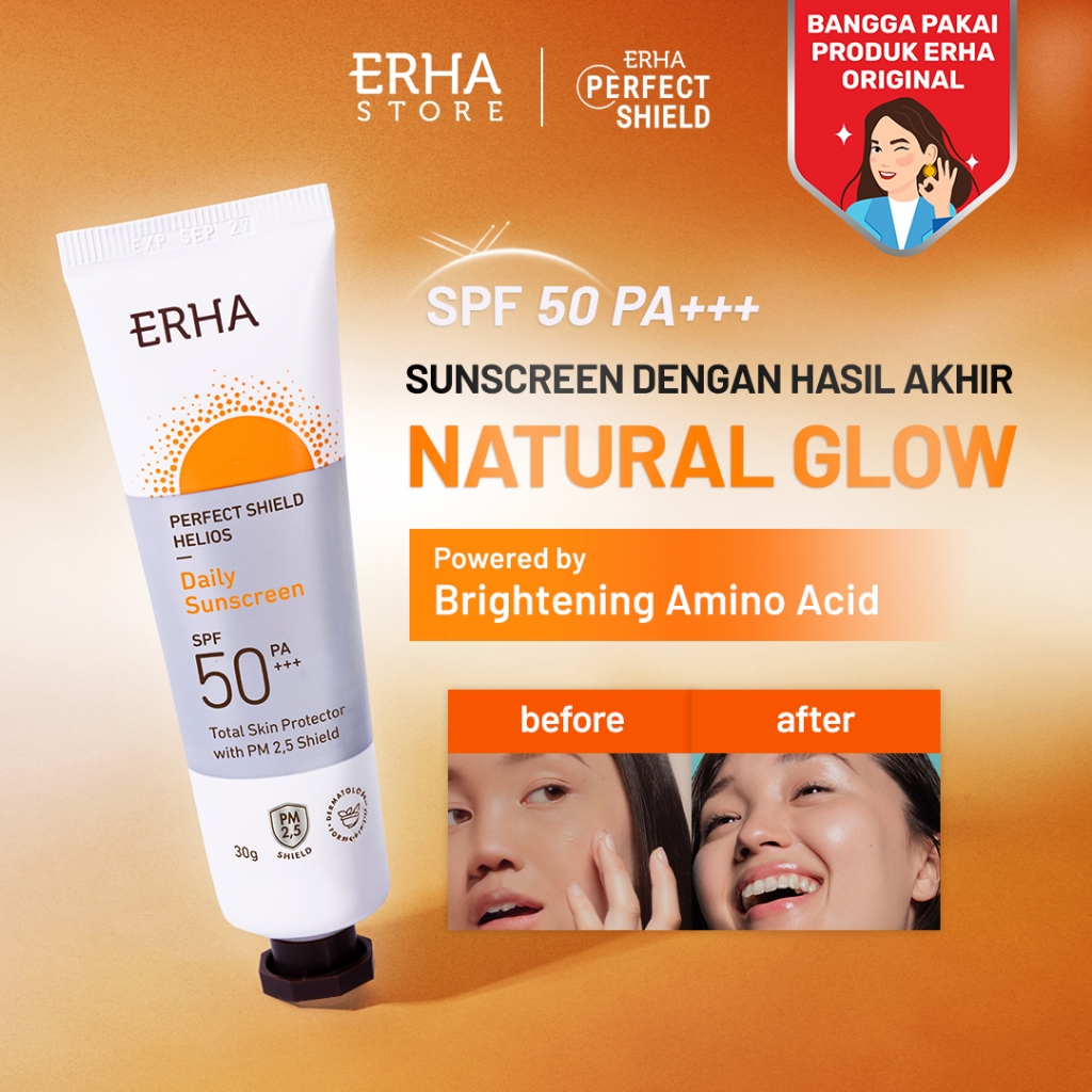 Jual ERHA Perfect Shield Helios SPF50/PA+++ 30g - Daily Sunscreen - Sunscreen Wajah Kulit Normal ...