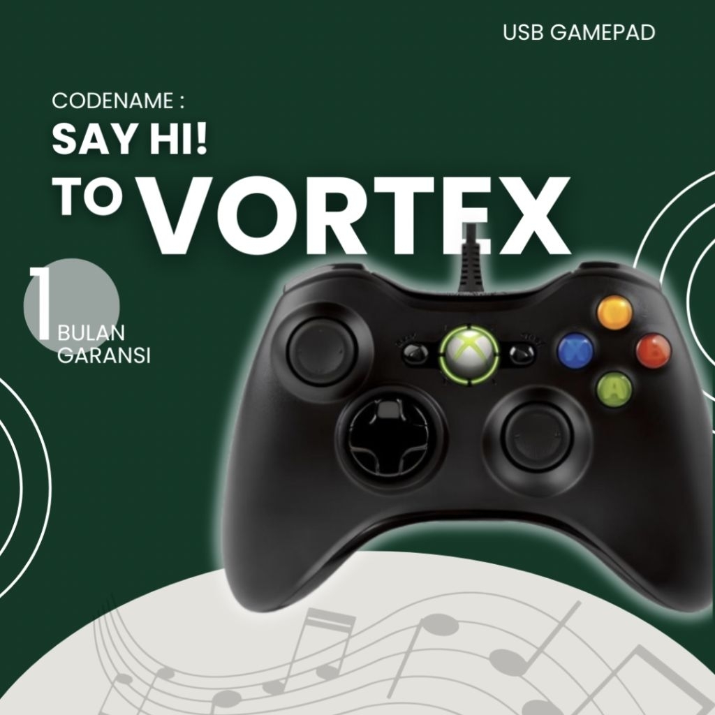 Jual Vortex Wired Gamepad Stik PC XBOX 360 Layout GARANSI PLUG N PLAY ...