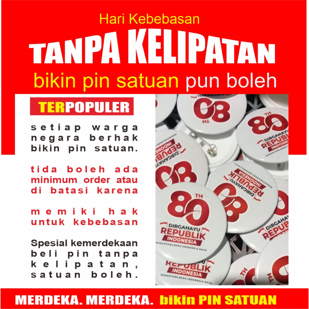 Jual PIN CUSTOM PENITI 7.5CM / PIN BROS CUSTOM 75MM TERMURAH / PIN ...