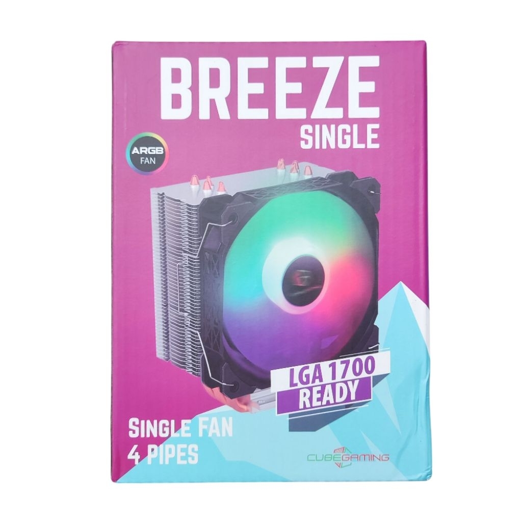 Jual CUBE GAMING BREEZE Single CPU Cooler - Single Fan 12CM ARGB - 4 ...