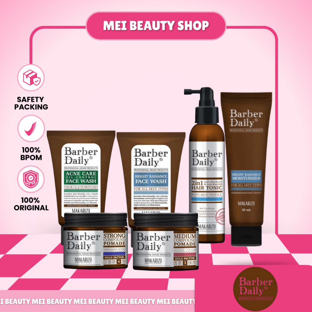 Jual Makarizo Professional Barber Daily Facial Wash | Moisturizer 50ml ...