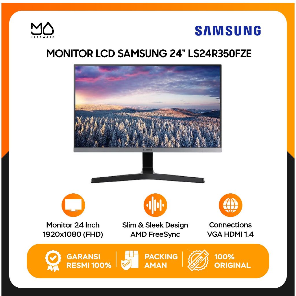 Jual Monitor Samsung 24" SR35 75Hz FHD IPS LS24R350FZE Bezel-less ...