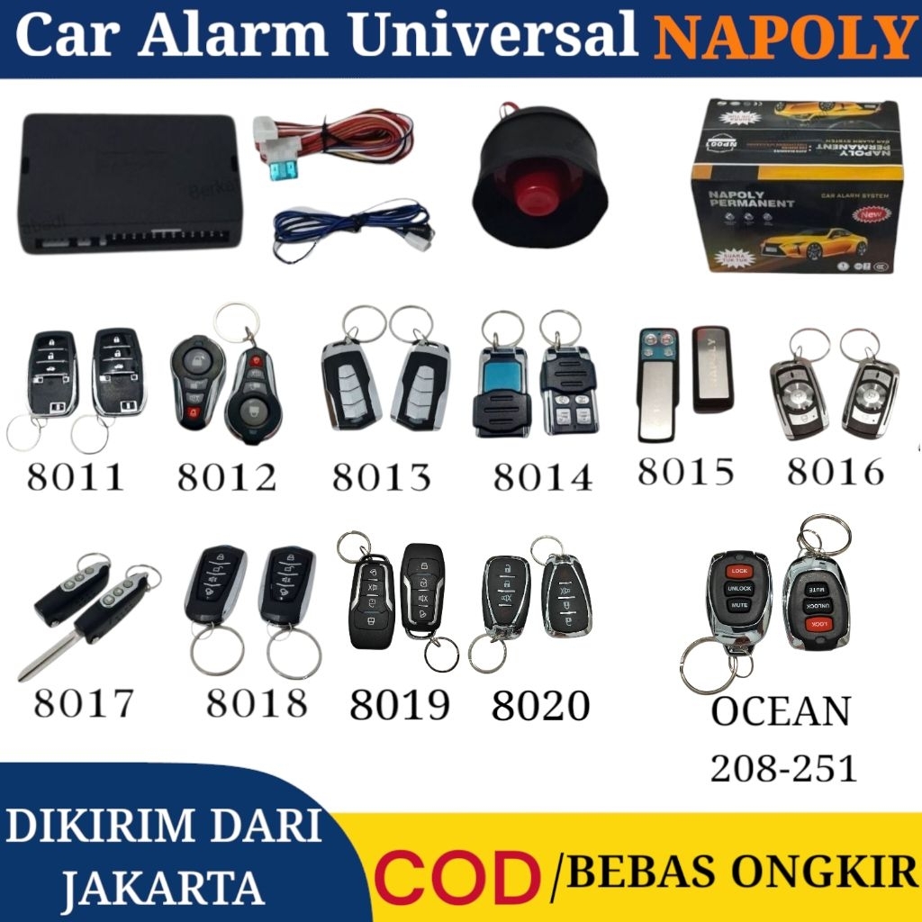 Jual [NAPOLY]Car Alarm Mobil Universal/Car Alarm Mobil Premium ...