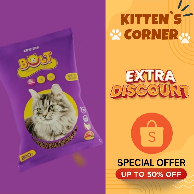 Jual Bolt Cat Food makanan kucing 800gr (Ikan Tuna) | Shopee Indonesia