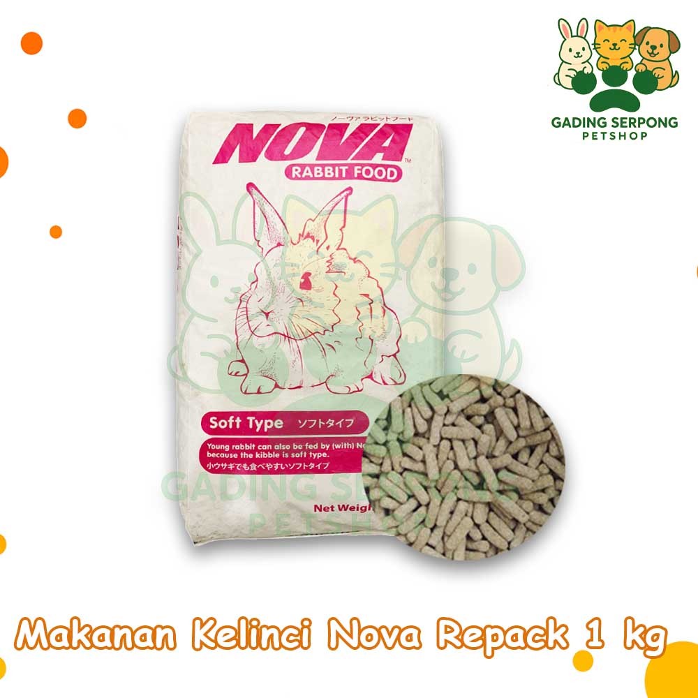 Jual Makanan Pakan Pelet Kelinci Nova Rabbit Food 1 kg repack | nova ...