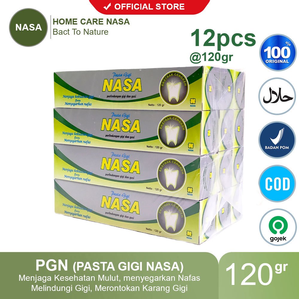 Jual PGN NASA 12pcs HARGA GROSIR pasta gigi nasa, odol nasa, perontok ...