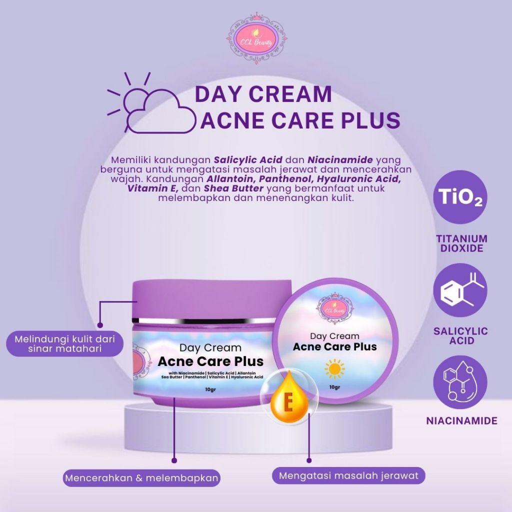 Jual DAY CREAM ACNE CARE PLUS BY CCLBEAUTY | Shopee Indonesia