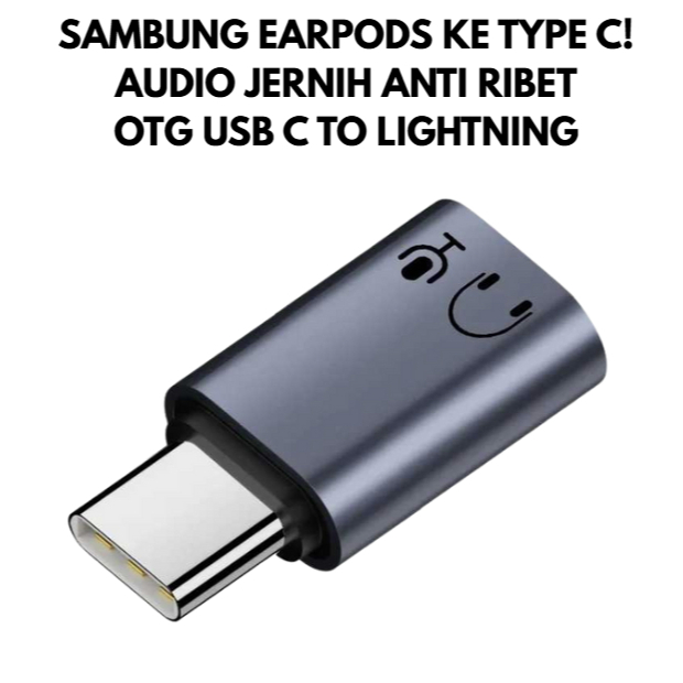 Jual Adapter OTG USB Type C to Lightning | Kabel Konverter iPhone ...