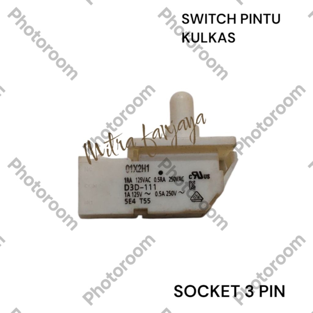 Jual SAKLAR SWITCH PINTU KULKAS 3 PIN / SOCKET | Shopee Indonesia