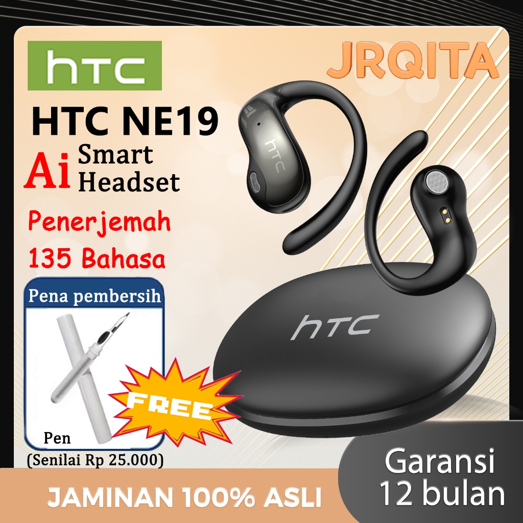 Jual 【AI translation headset】HTC NE19 OWS Headset Terjemahkan ke dalam ...