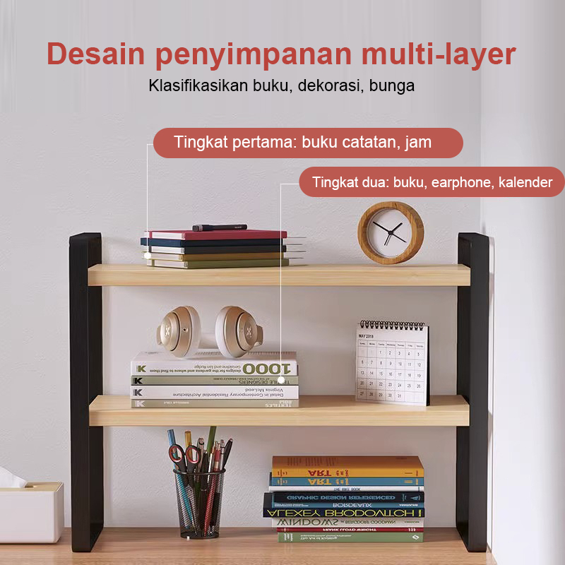 Jual Rak Desktop Storage Rak Buku Minimalis Rak Serbaguna Desktop Rak ...