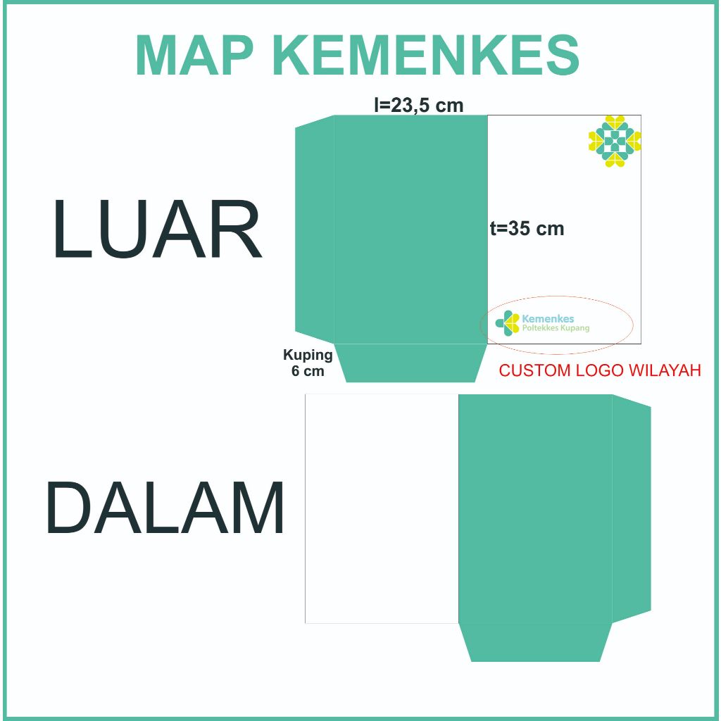 Jual MAP KEMENKES 2 SISI DESAIN FREE LOGO DAERAH Map Laporan Custom ...