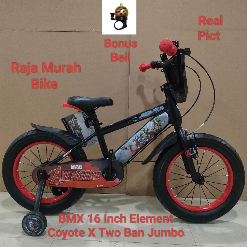 Jual Sepeda Anak BMX Element Coyote X Two Avenger 16 Inch Ban Jumbo ...