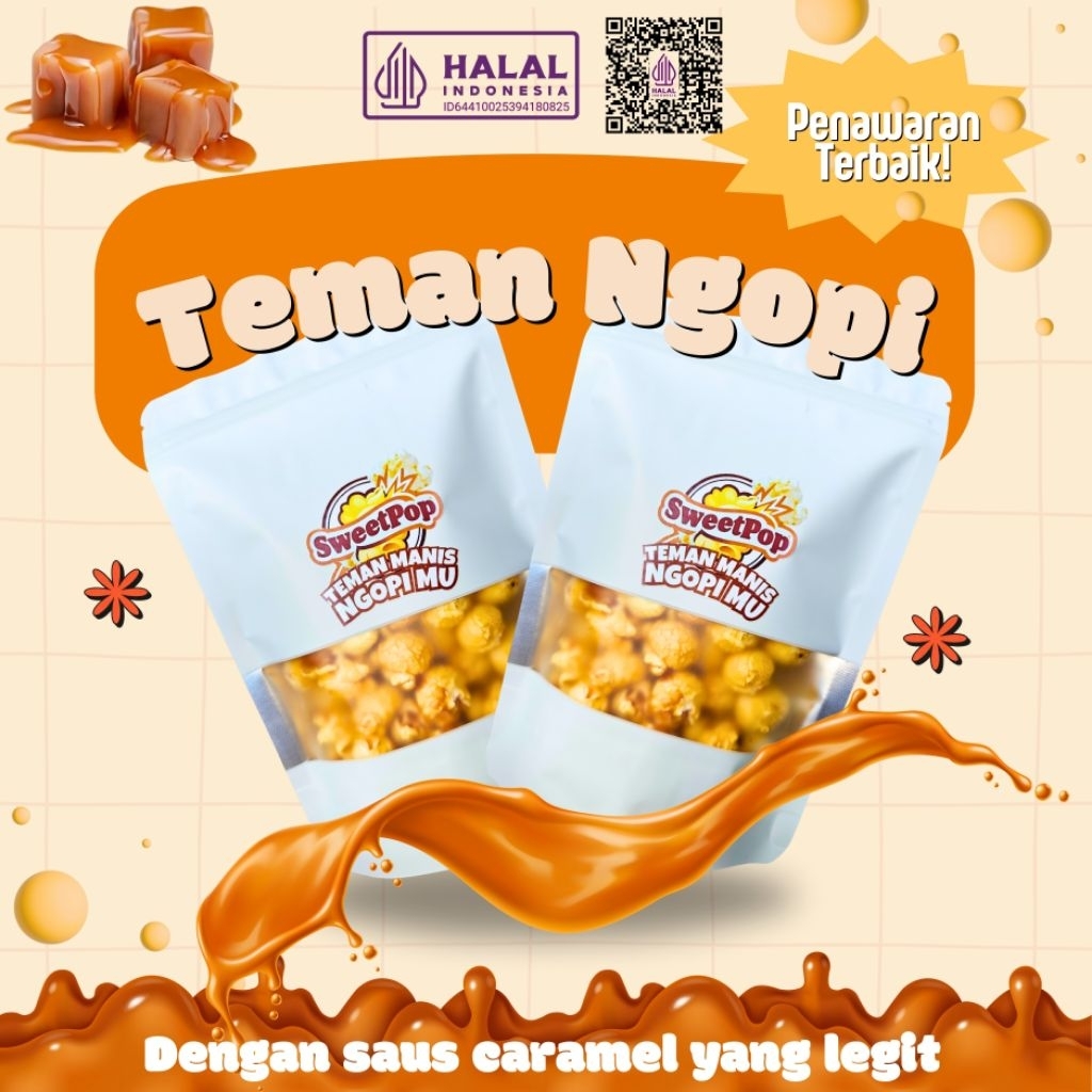 Jual Popcorn Karamel Premium 500 ML x 2 | Renyah & Lumer | Teman Ngopi ...