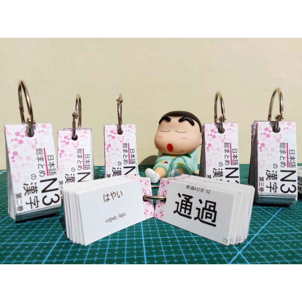 Jual (845 kanji)KANJI CARD NIHONGO SOU MATOME N3/FLASH CARD KANJI N3 ...