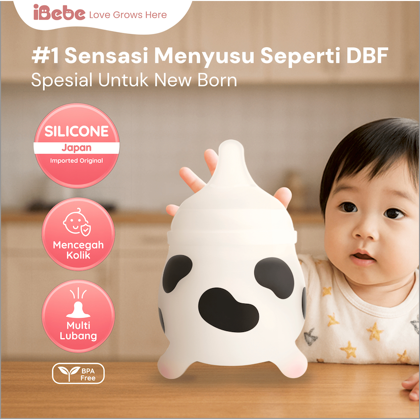 Jual {superset lebih hemat} Ibebe Official Botol Susu Dot Bayi Silikon ...
