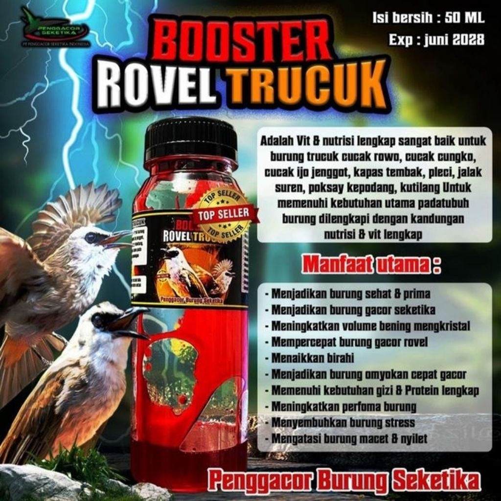 Jual BOOSTER ROVEL TRUCUK DOPING TRUCUK GACOR METABOLISME BURUNG ...