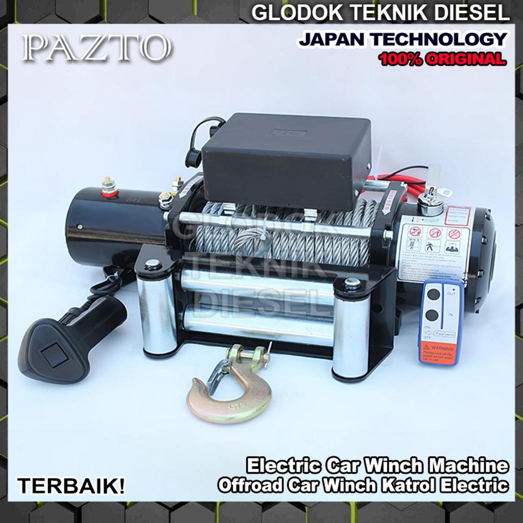 Jual Electric Car Towing Wire Rope Winch Hoist 8500 Lbs x 30 & 26 meter ...
