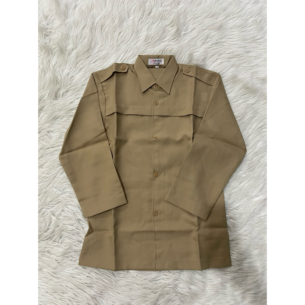 Jual (Obral 594) Baju seragam pramuka panjang kancing bahan rapilo ...