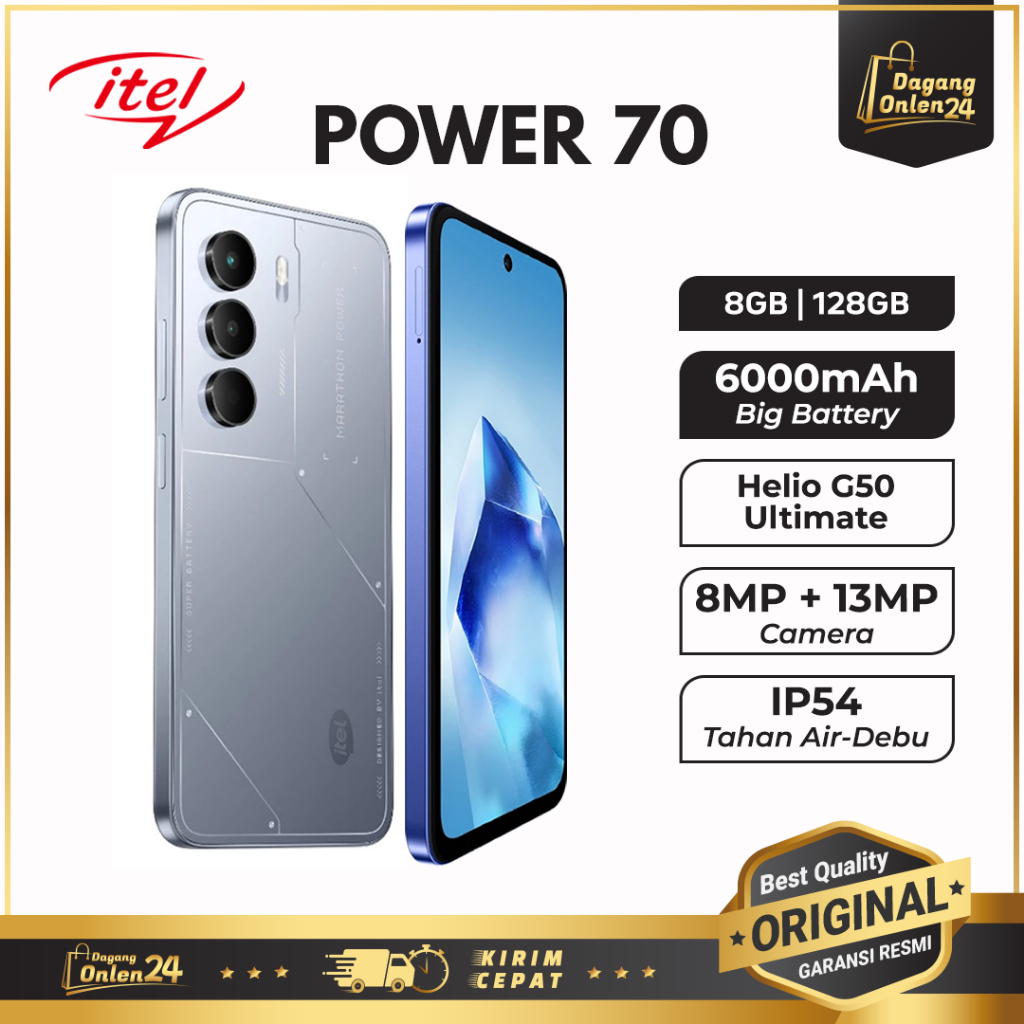 Jual itel P70 RAM 8+8/128GB Power 70 Gaming Helio G50 Ultimate HP Murah ...