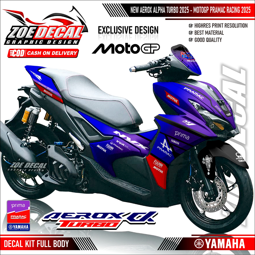 Jual Terbaru Decal Stiker Full Body Aerox Alpha/ Cybercity / Aerox ...