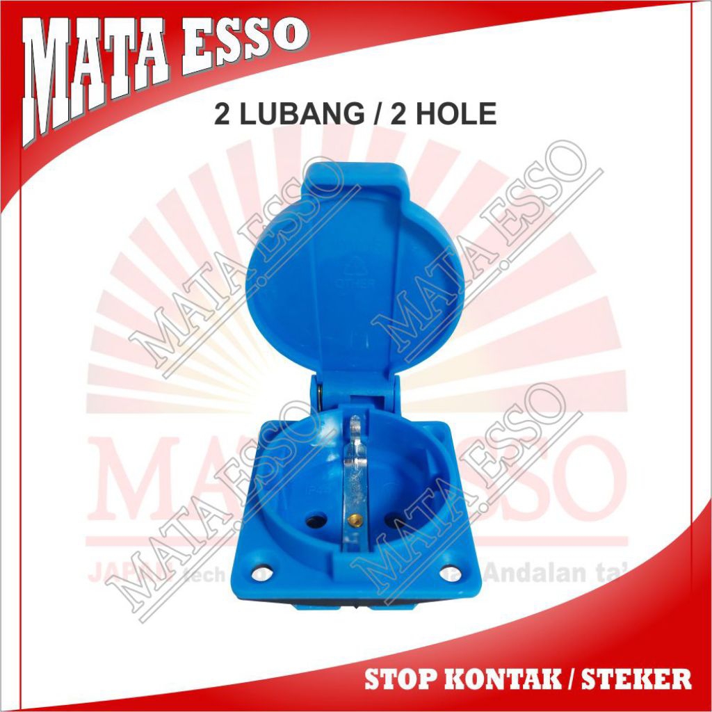 Jual steker / rumah colokan 2 lubang untuk genset bensin 1 phase 220 ...
