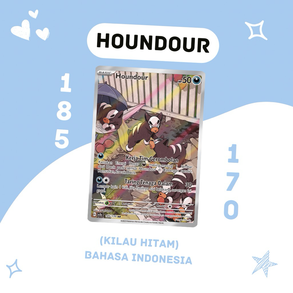 Jual Houndour AR SV3S 185/170 Pokemon TCG Indonesia | Shopee Indonesia