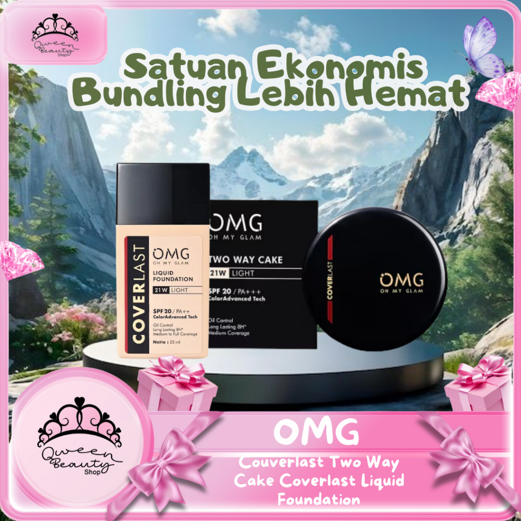 Jual (ADA BUNDLING!!) OMG Oh My Glam Coverlast Two Way Cake 12 g - OMG ...