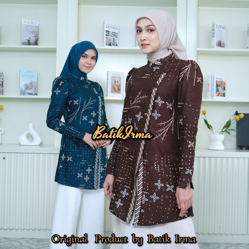 Jual Atasaan Batik Modern Baju model Janggan Lengan Panjang Tunik ...
