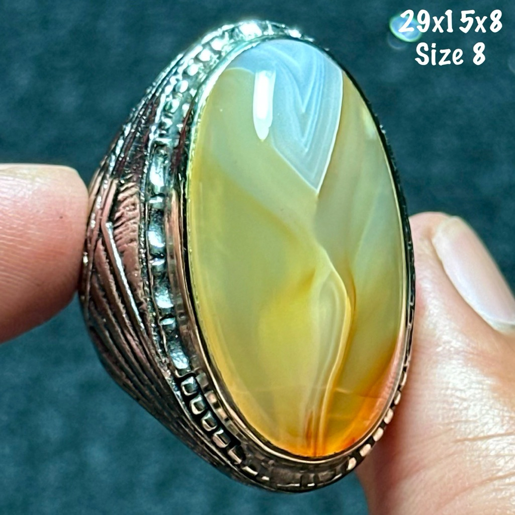 Jual Cincin Batu Akik Natural Sulaiman Junder لا Lam Alif Jumbo Kristal ...