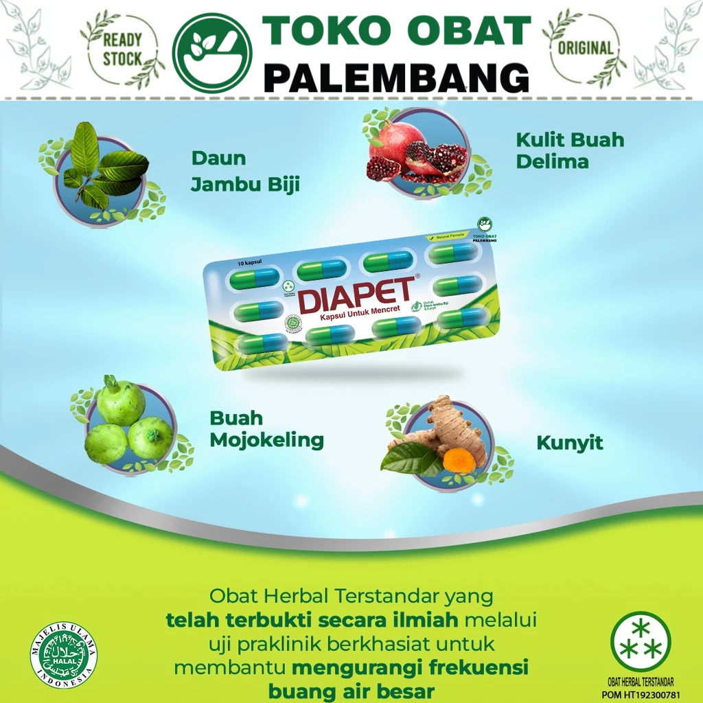 Jual DIAPET 10 KAPSUL KAPSUL UNTUK MENCRET BUANG AIR BESAR MULAS FESES ...