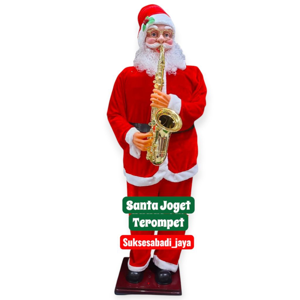 Jual PATUNG SANTA MUSIK JUMBO/BONEKA SANTA CLAUS MUSIK UKURAN (BONEKA ...