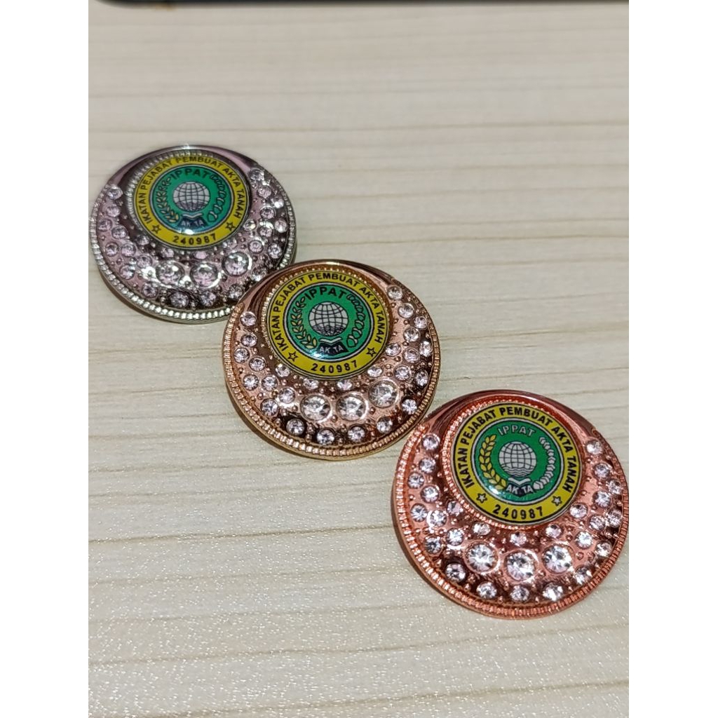 Jual BROS BULAT PERMATA LOGO IPPAT / IKATAN PEJABAT PEMBUAT AKTA TANAH ...