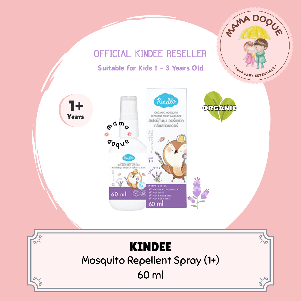 Jual Kindee Mosquito Repellent Spray Lavender (1+ Years) 60ml | Shopee Indonesia