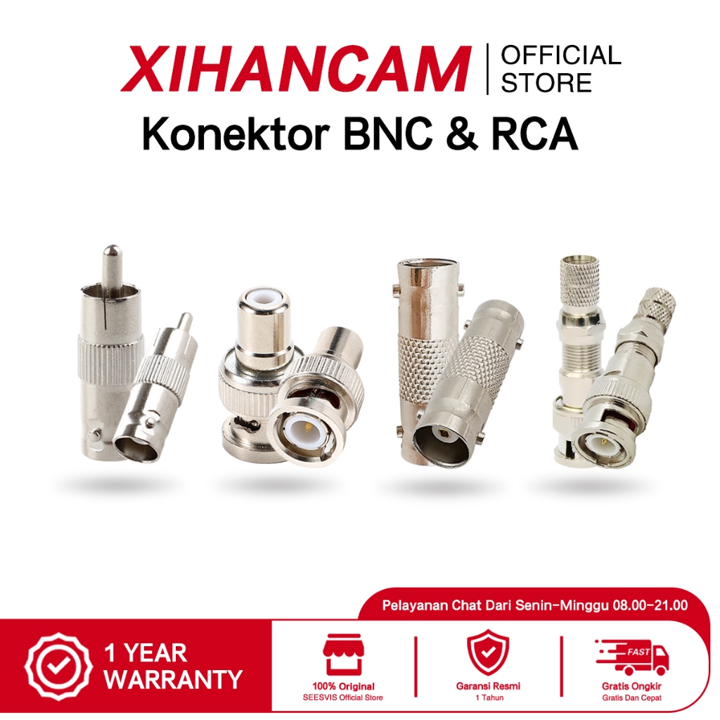 Jual XIHANCAM Konektor BNC To BNC / RCA To BNC Konektor BNC Drat Jack Sambungan Untuk Kamera ...