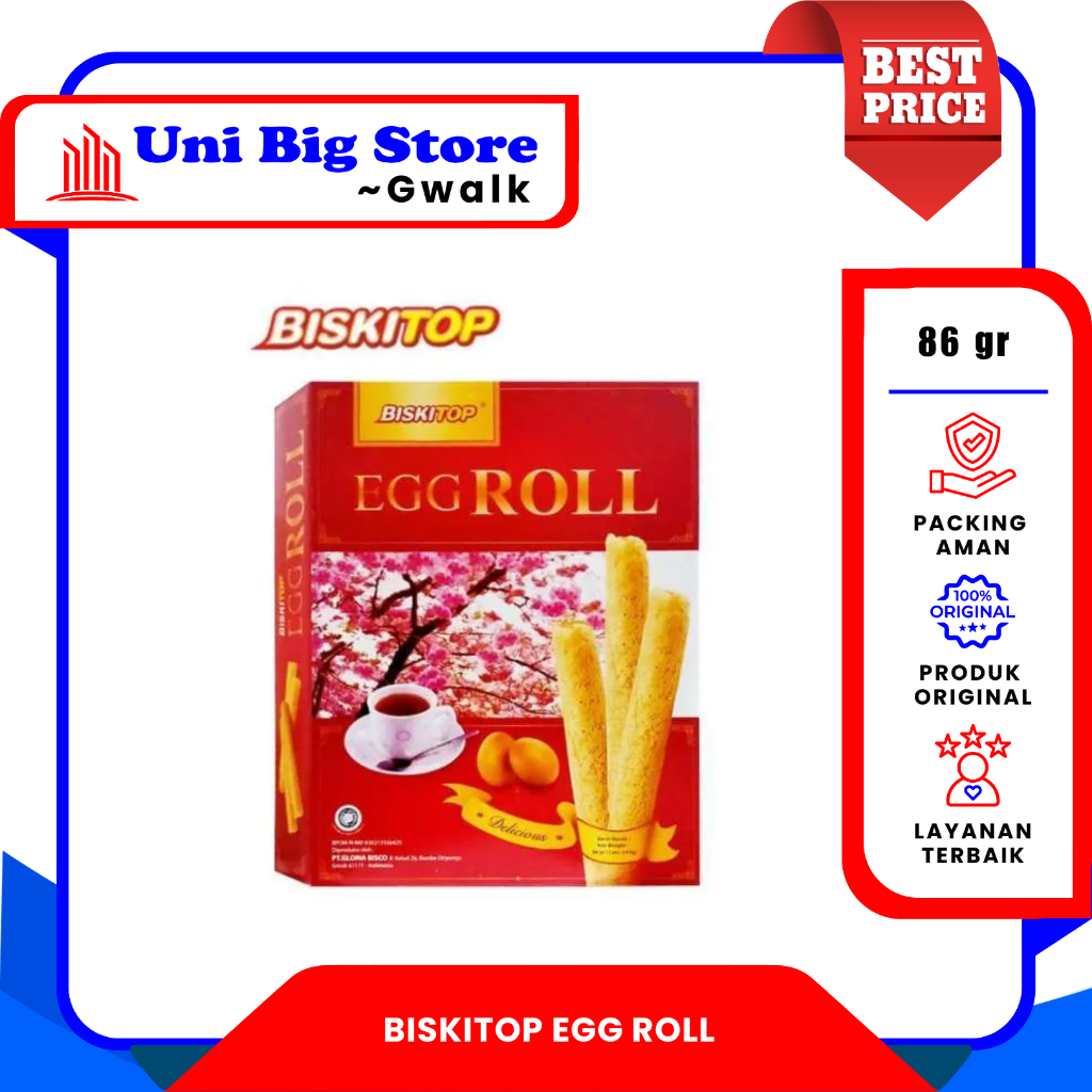 Jual BISKITOP EGG ROLL BISKUIT BISCUIT SNACK - 86 gr | Shopee Indonesia