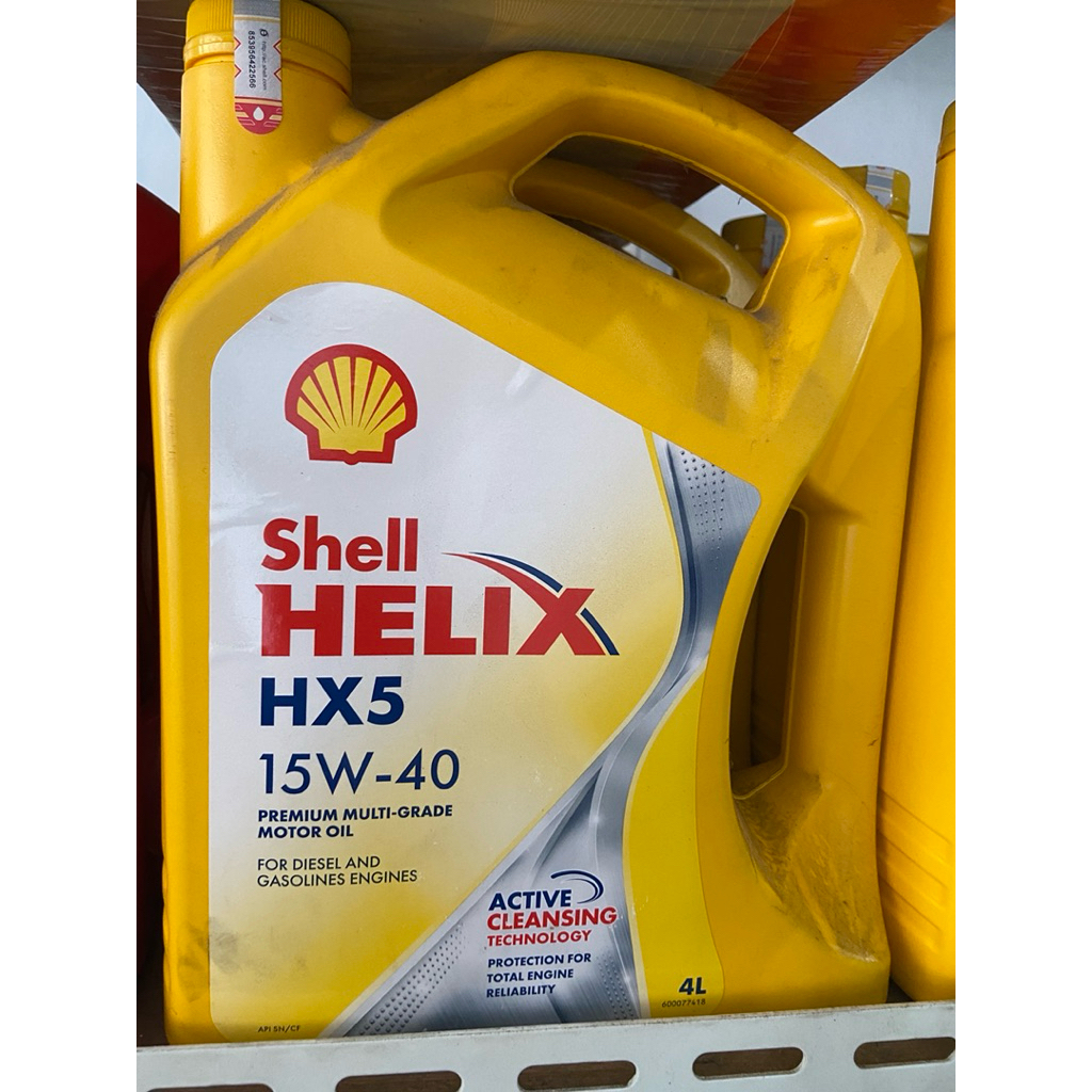 Jual Oli mesin Shell Helix hx5 15w40 4L | original Shell 100% | Shopee ...
