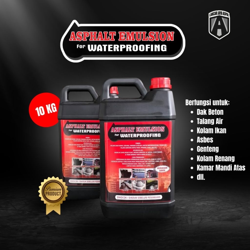 Jual aspal cair 10kg emulsion hitam waterproofing l cat plapis dak ...