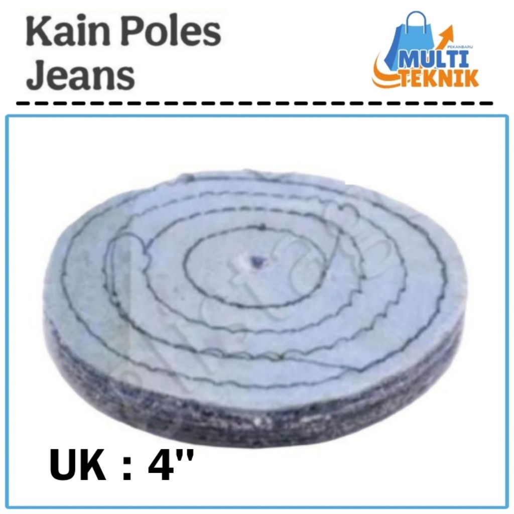 Jual Kain Poles Jeans Biru 4 Inch Polishing Wheel Kain Poles Mata ...