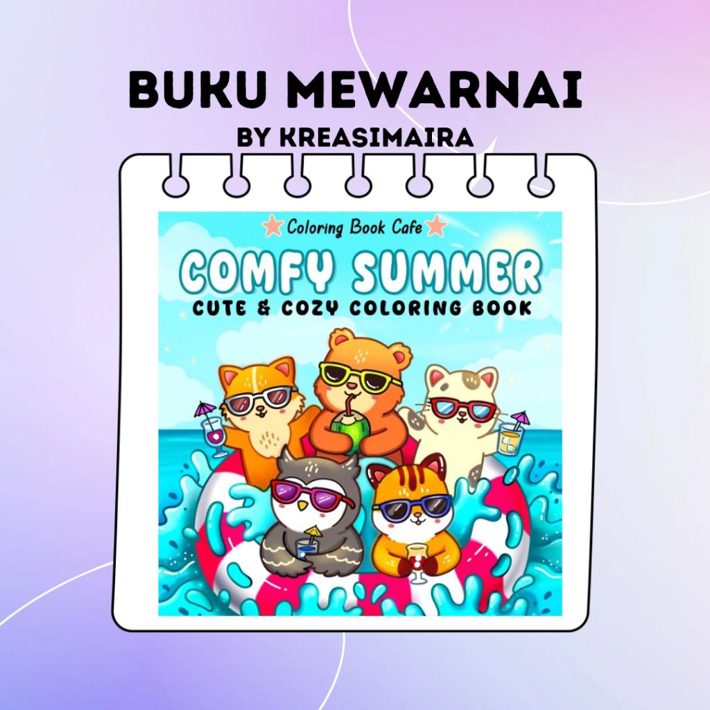 Jual Buku Mewarnai Comfy Summer tebal 160 gsm ukuran A5 | Shopee Indonesia