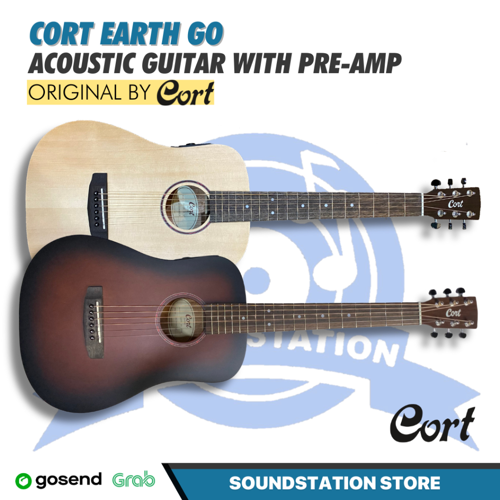 Jual Cort Earth GO Acoustic Electric Guitar with Pre-Amp - Gitar ...